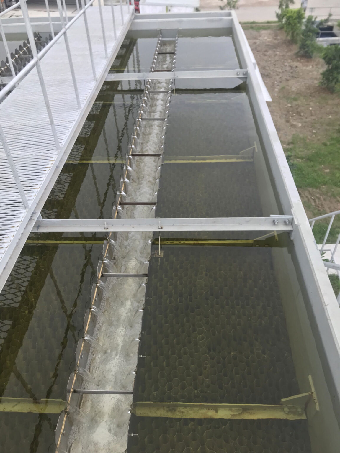 Installing a lemella settling tank for wastewater with a capacity of ...